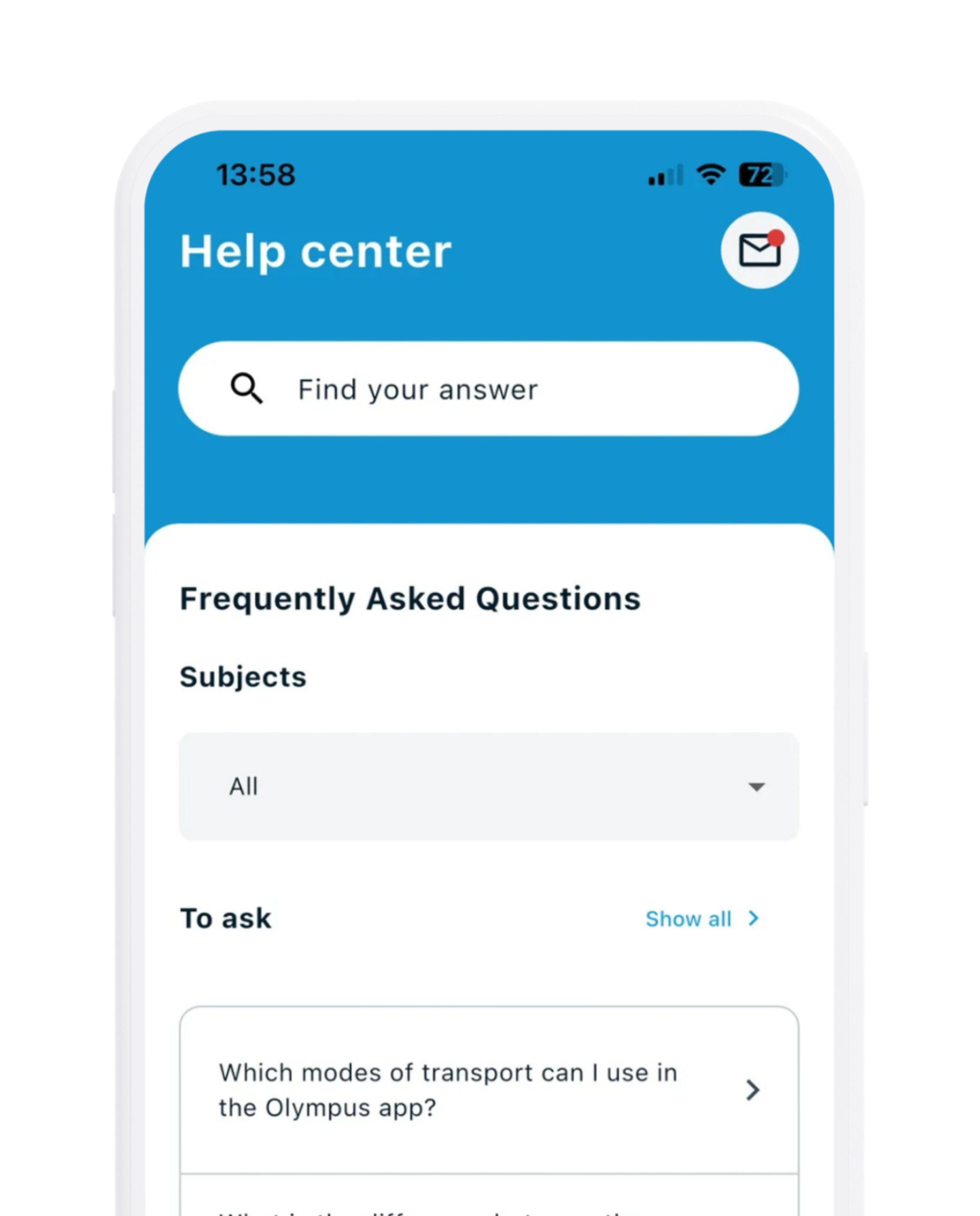 The Olympus app: Easy mobility, your way
