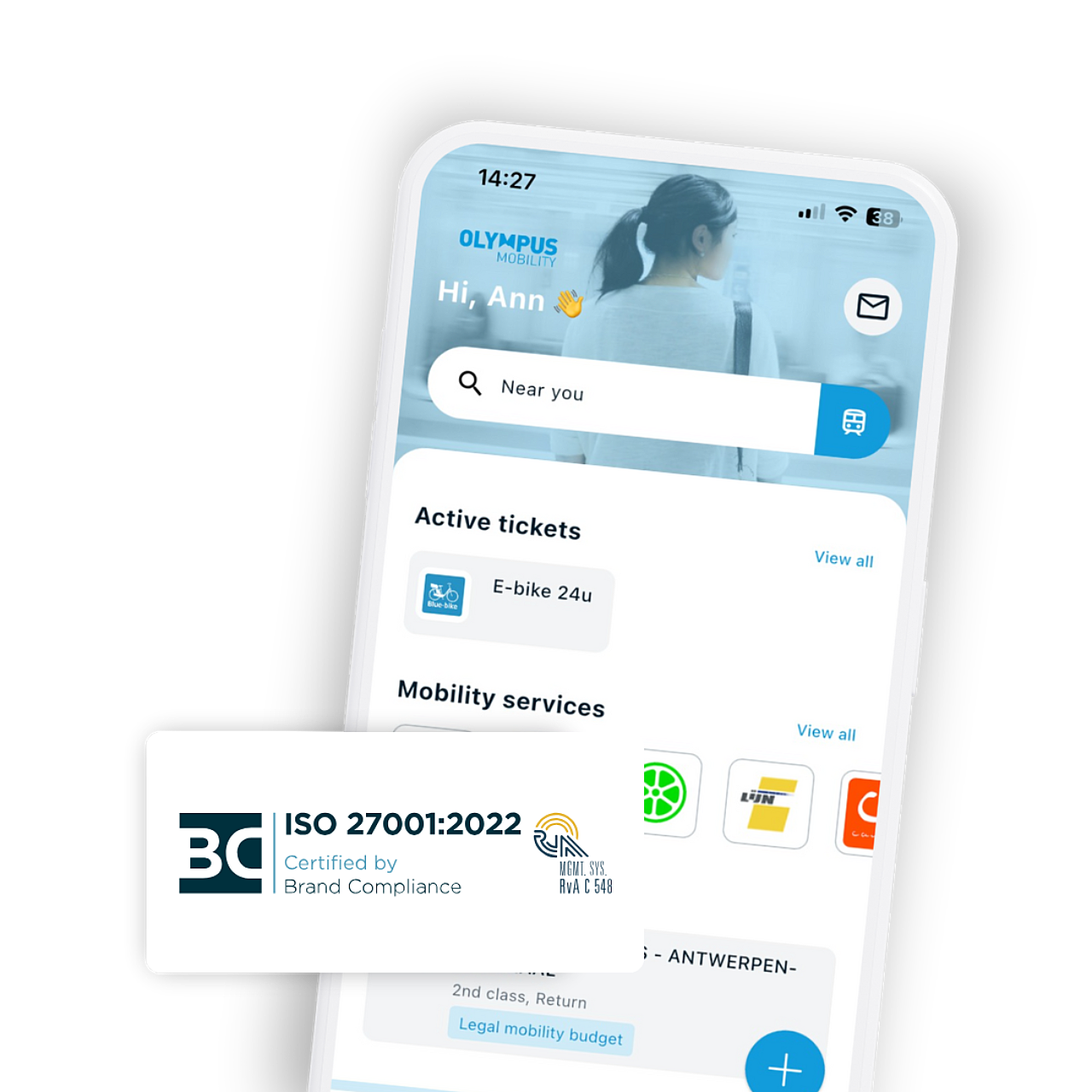 Olympus Mobility obtains ISO27001-certificate